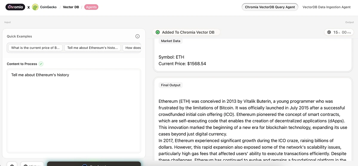 How to Build a Crypto Research AI Agent with Chromia's Vector DB ...