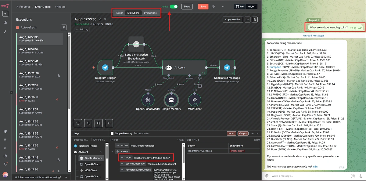 How to Build an AI Crypto Research Telegram Bot (No Code) | CoinGecko API