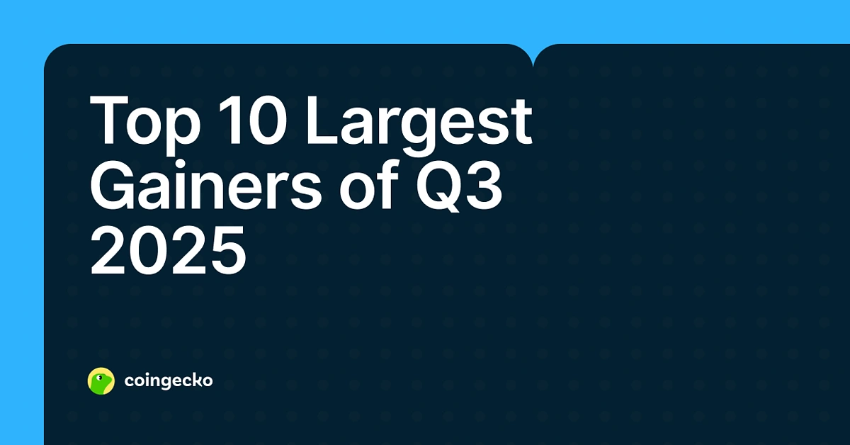 Top 10 Largest Crypto Gainers of Q3 2025 (UPDATED) | CoinGecko