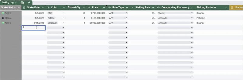 Crypto Staking Rewards Calculator in Google Sheets | CoinGecko API