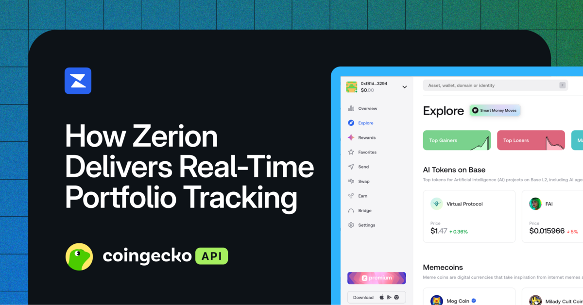 How Zerion Delivers Real-Time Portfolio Tracking | CoinGecko API