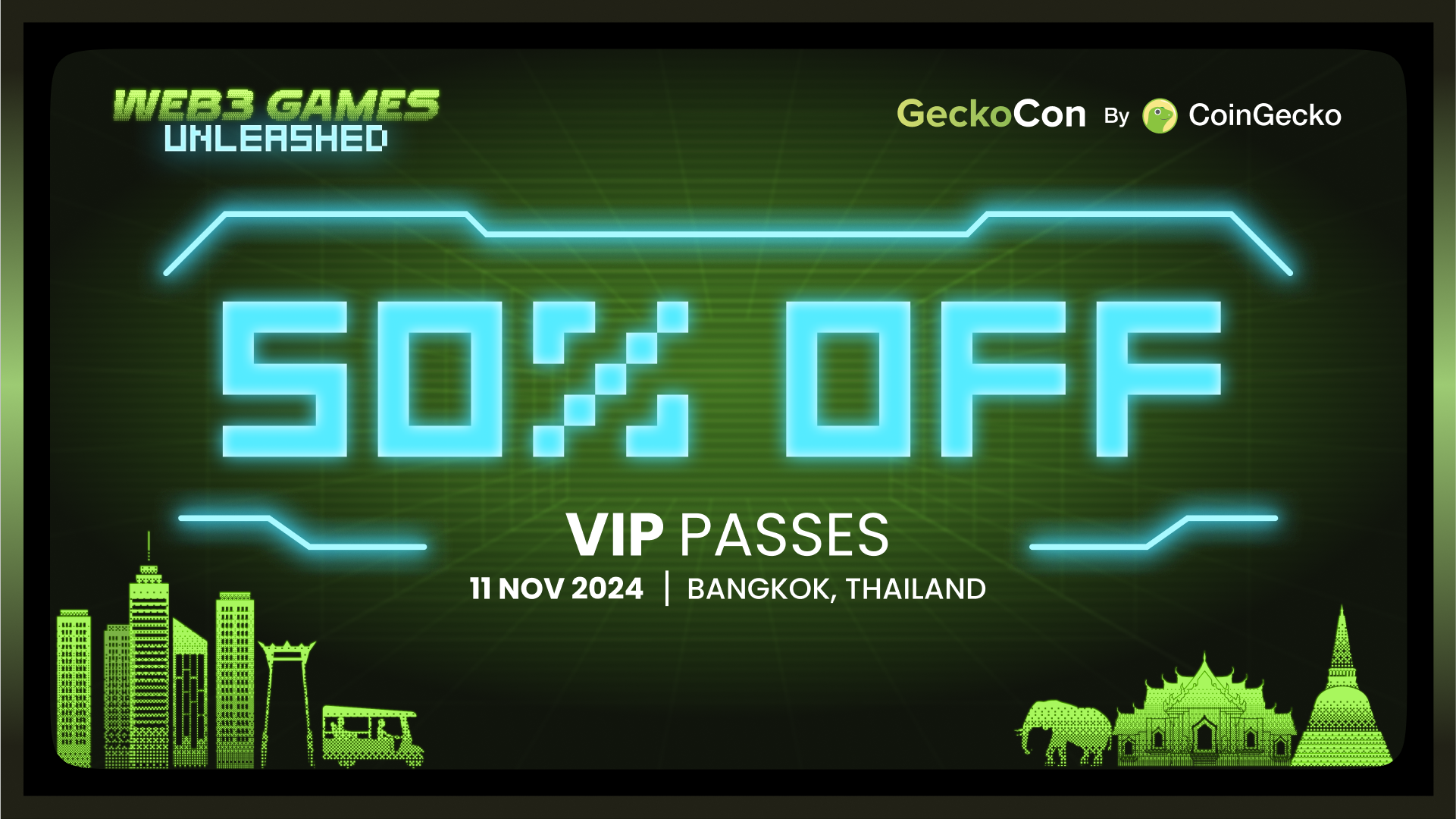 [Premium] 50% Off GeckoCon VIP Passes | CoinGecko